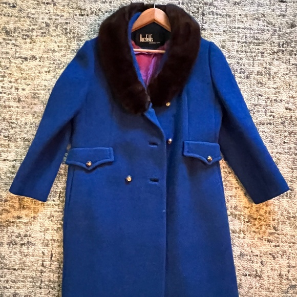 Harzfeld's | Jackets & Coats | Vintage Blue Wool Coat | Poshmark